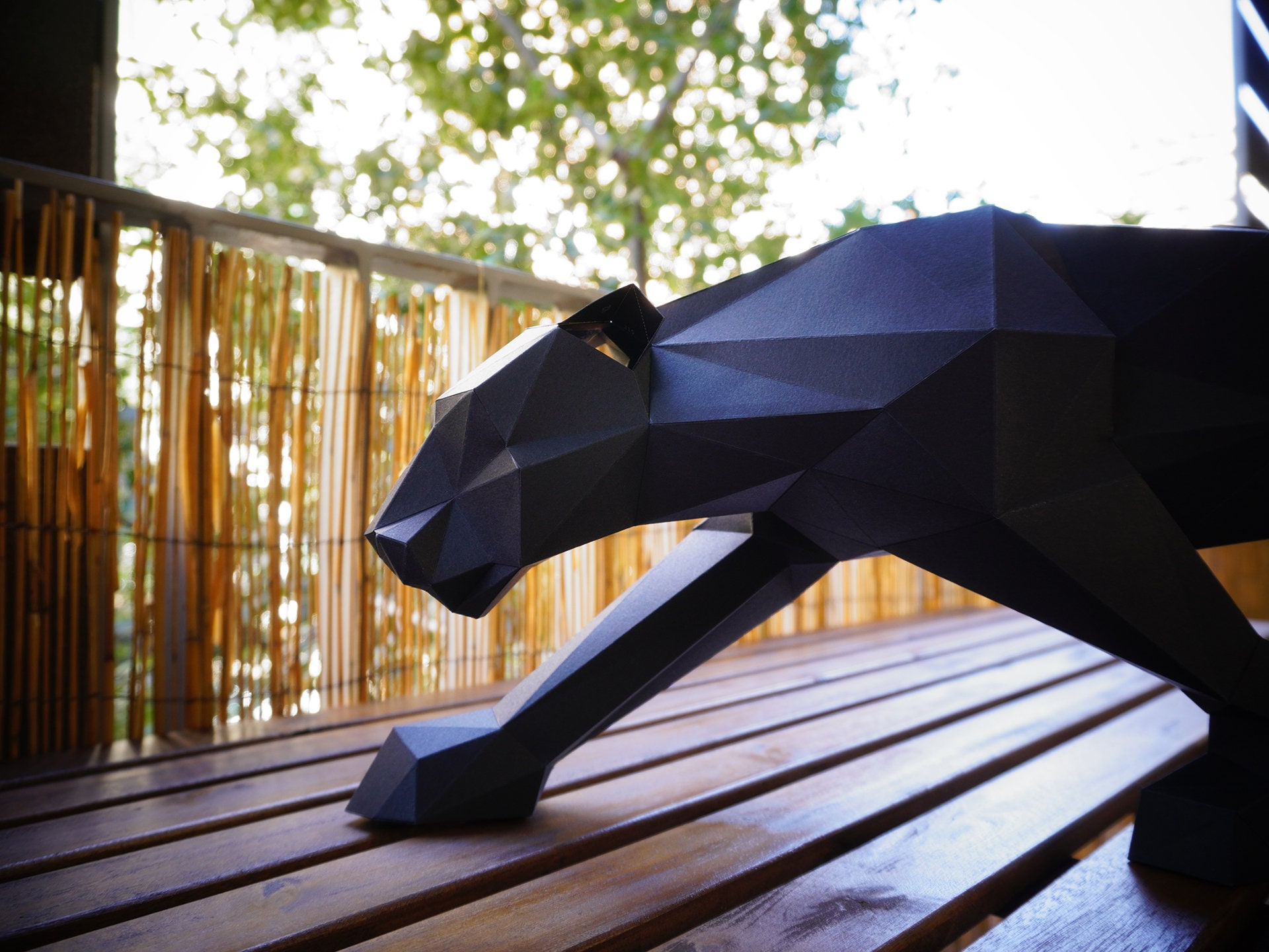 Black Panther Papercraft Template Abstract Low Poly 3D - Etsy Australia