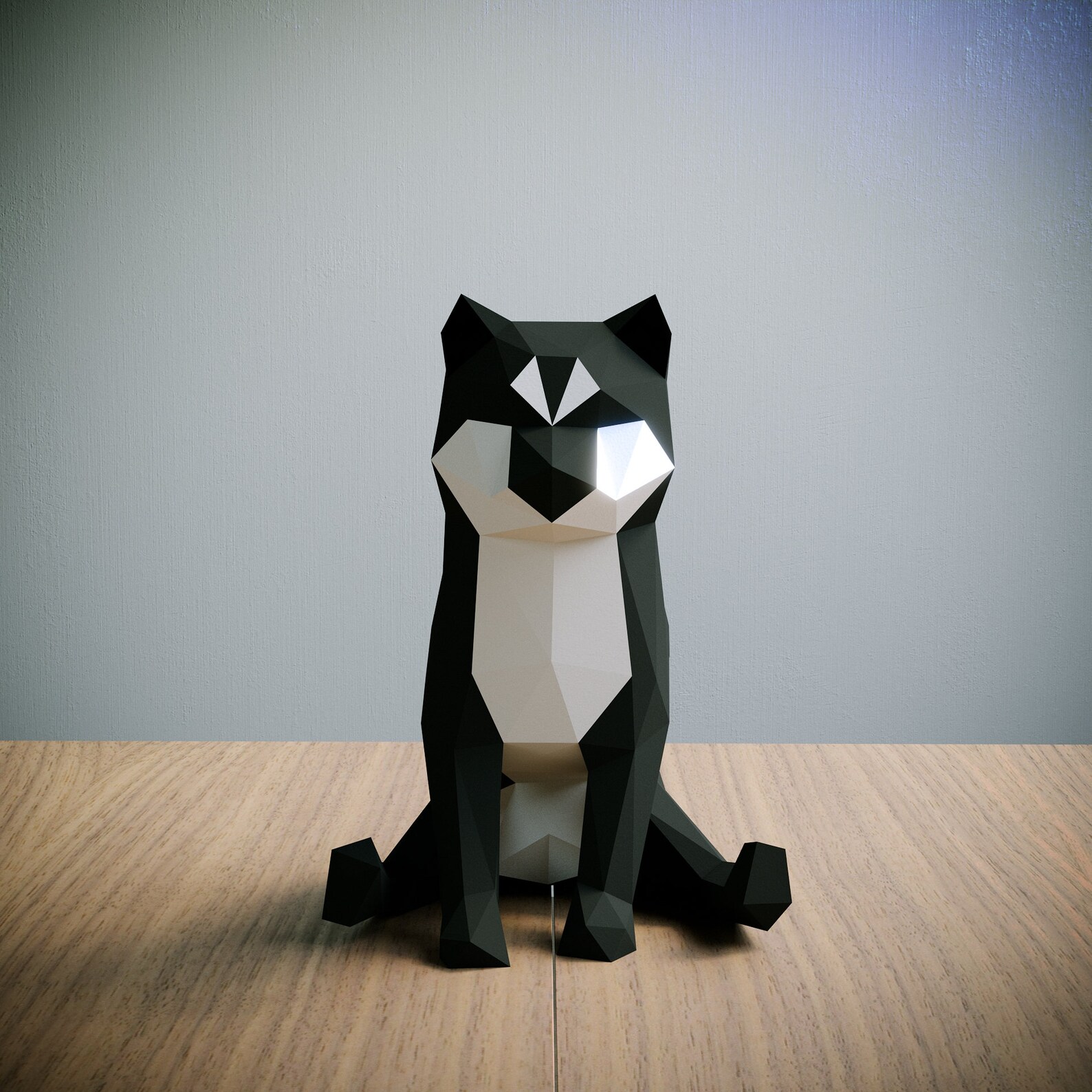 Shiba Inu Papercraft Template, Abstract Low Poly 3D Origami, Home Decor ...