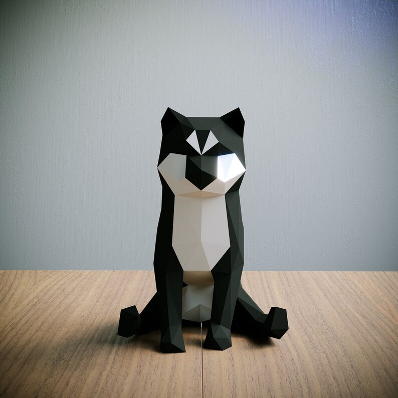 Shiba Inu Papercraft Template Abstract Low Poly 3D Origami - Etsy