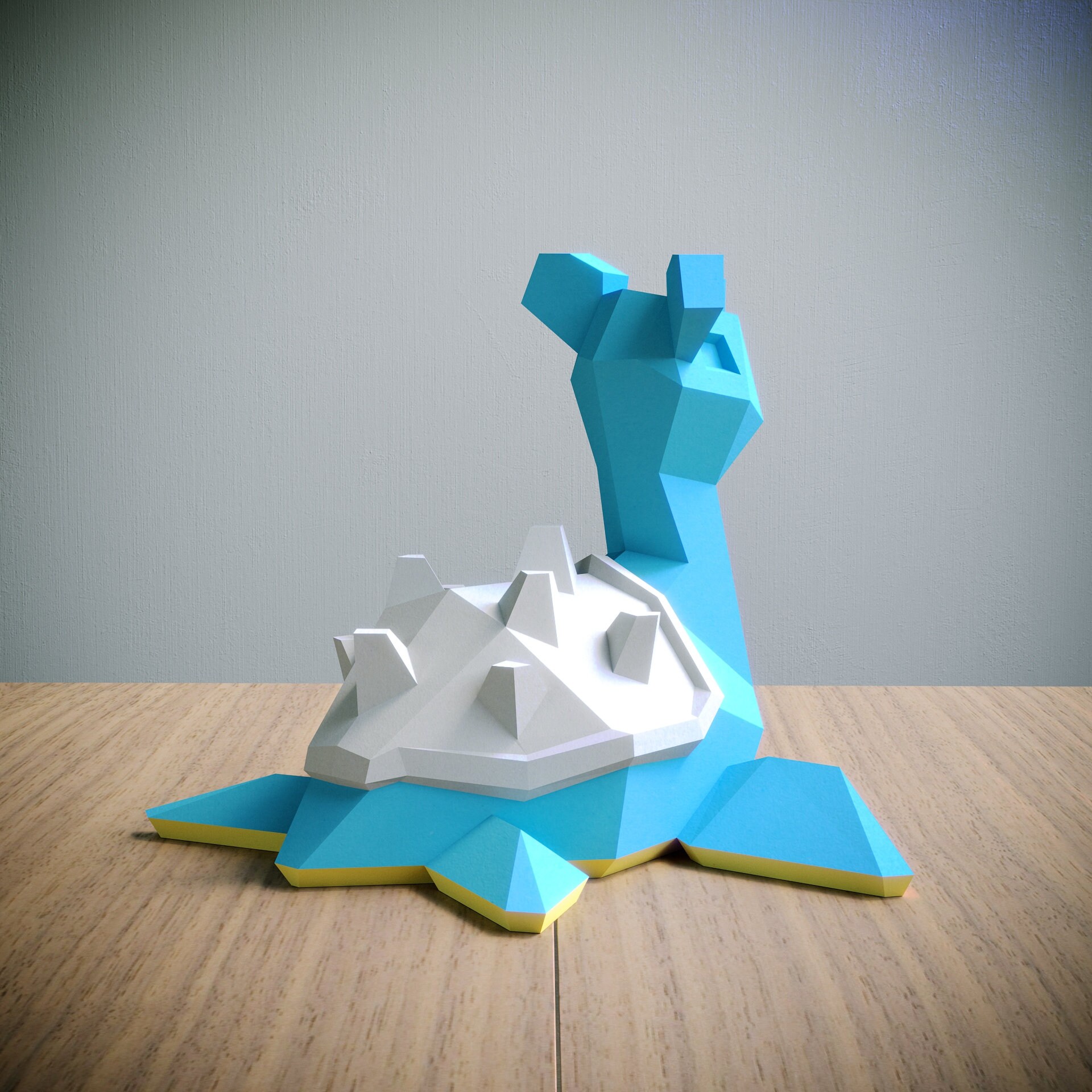 Pokémon Lapras Papercraft Template Abstract Low Poly 3D - Etsy Australia