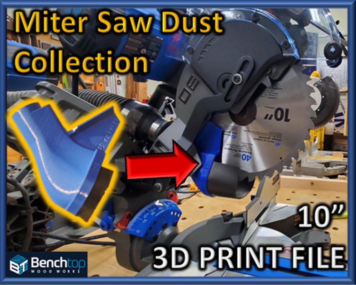 Miter Saw Dust Collection Digital Print Files 10" Delta Cruzer 26-2241 ...
