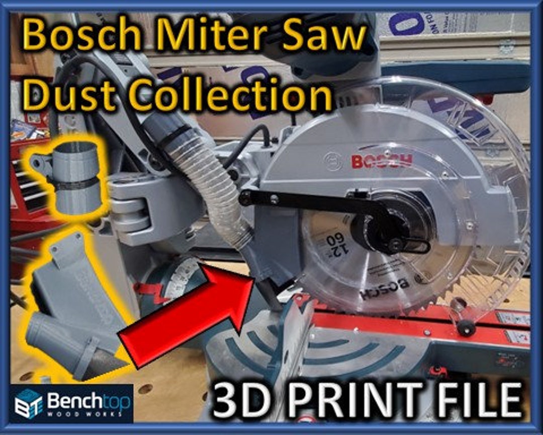 12" Bosch Glide GCM12SD Miter Saw Dust Collection, Digital Print Files ...