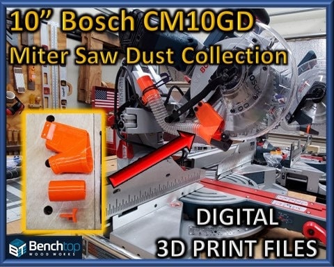 10" Bosch Glide CM10GD Miter Saw Dust Collection, Digital Print Files ...