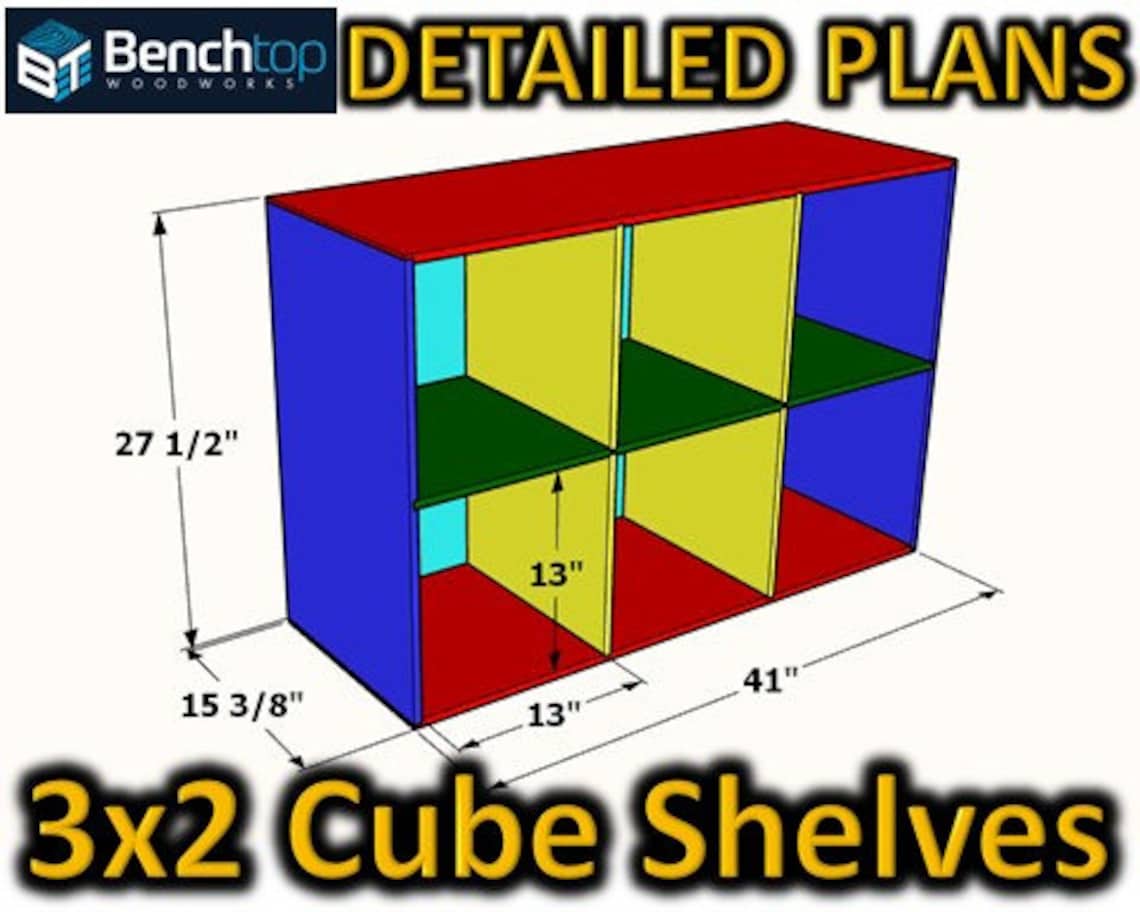 3x2 Cube Storage Shelves (for Use With 13" Bins) - Etsy
