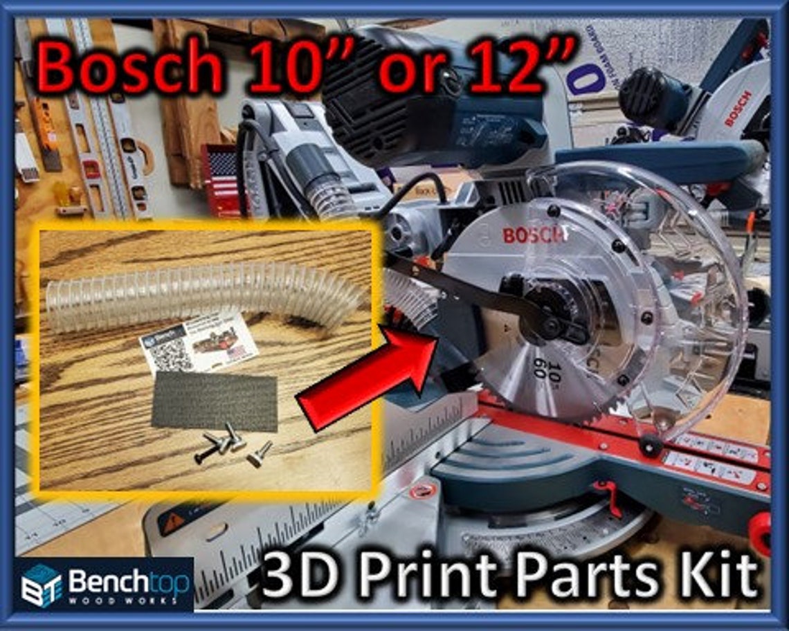 10" Bosch Glide CM10GD Miter Saw Dust Collection, Digital Print Files ...