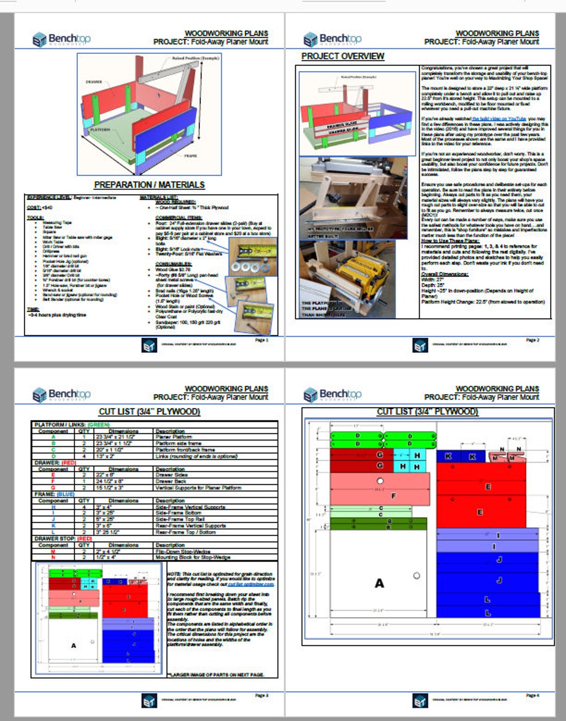 Plans Planer Mount / BONUS SKETCHUP FILE - Etsy