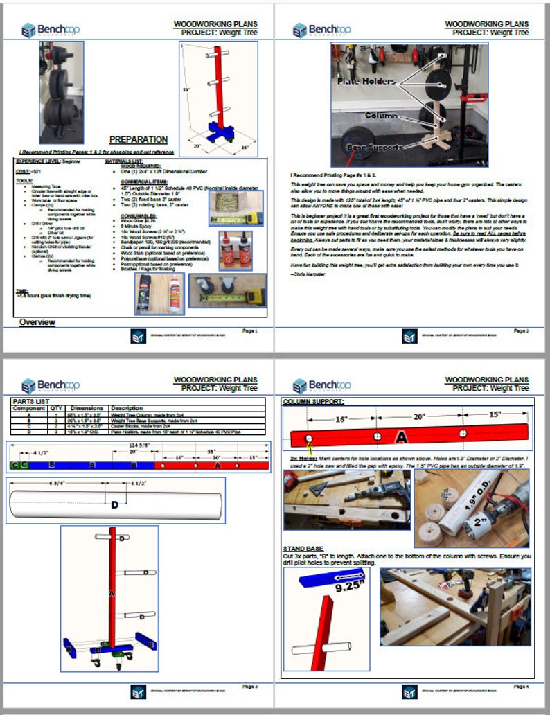 DIY Weight Tree Plans - Etsy