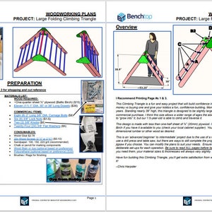 Folding Climbing Triangle Detailed Build Plans With Templates - Etsy