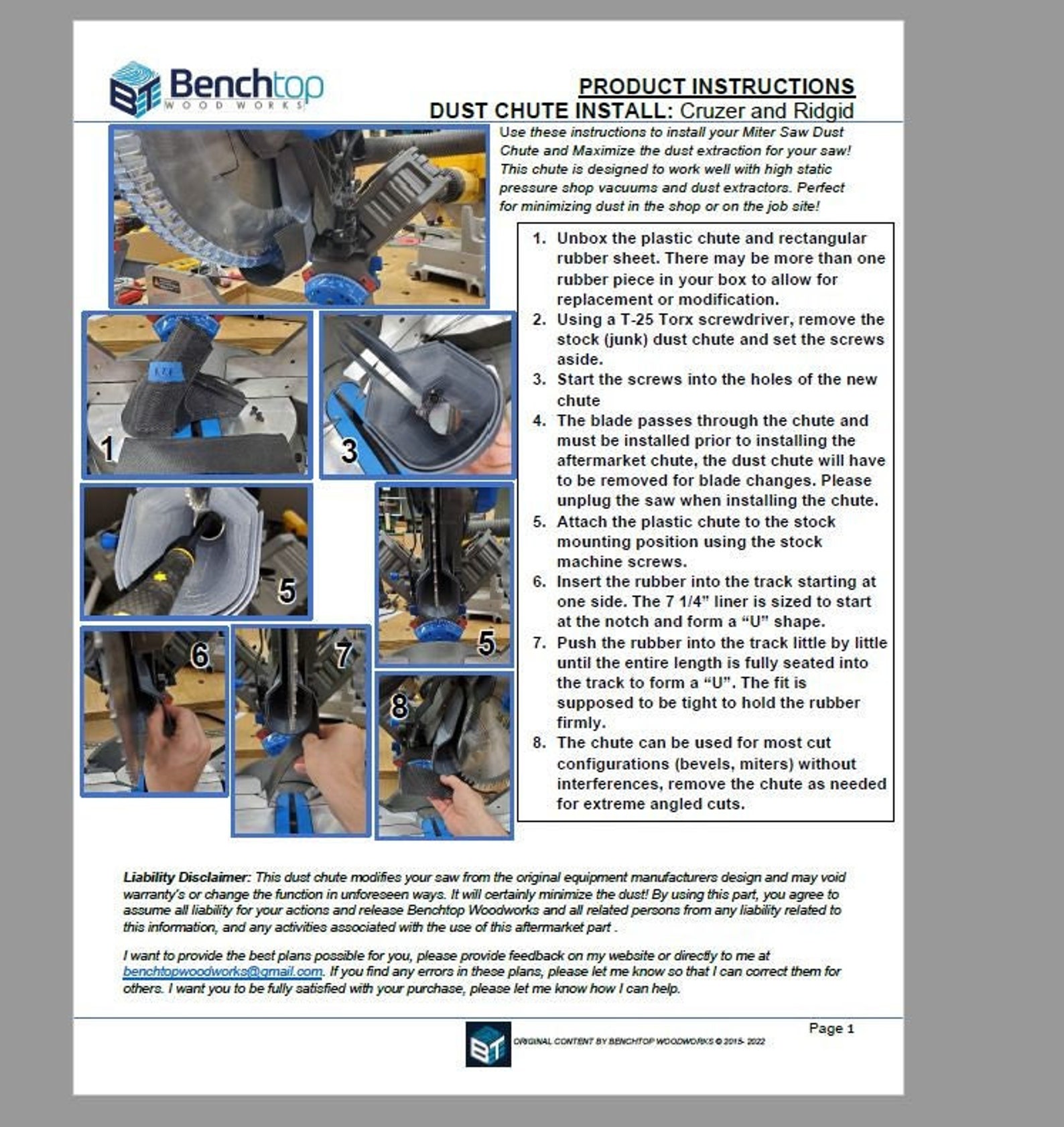 12" Delta Cruzer 26-2251 and Ridgid R4251 Miter Saw Dust Collection ...