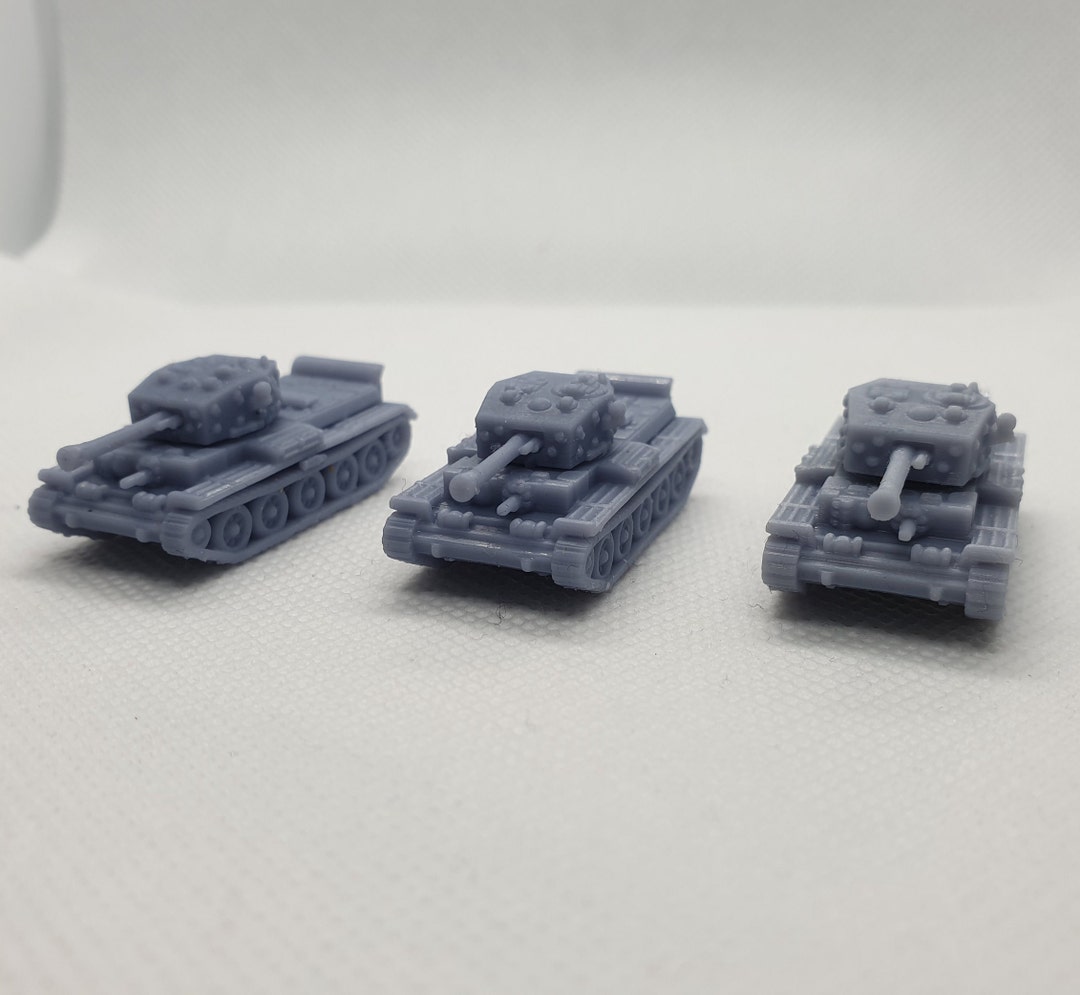 3 X N-gauge WW2 Cromwell Tanks - Suitable for Use With N-scale Railways ...