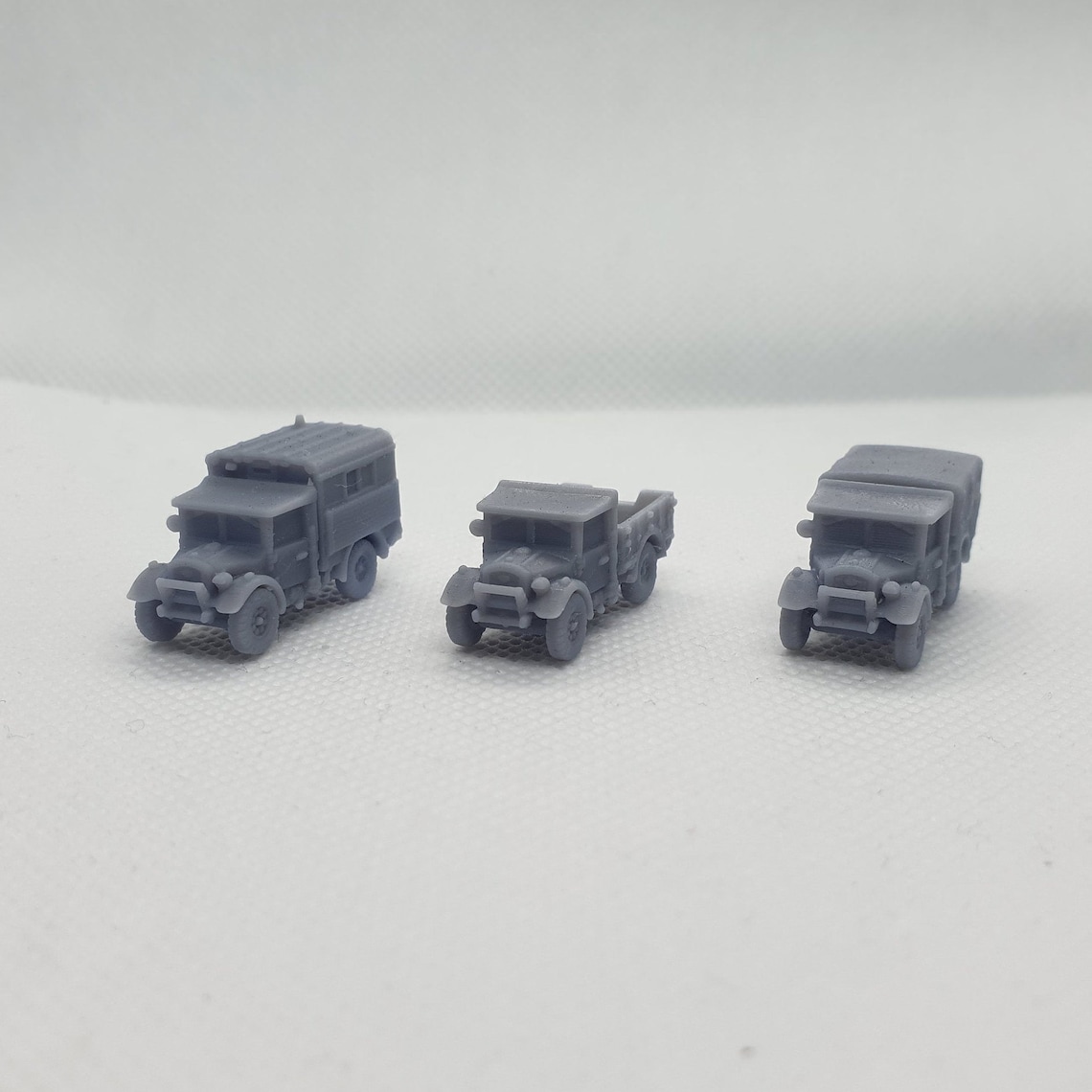 3 X N-gauge WW2 British Fordson Trucks- Suitable for N_scale Railways ...