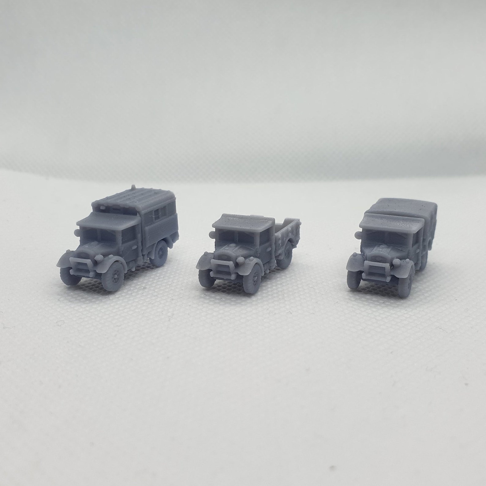 3 X N-gauge WW2 British Fordson Trucks- Suitable for N_scale Railways ...