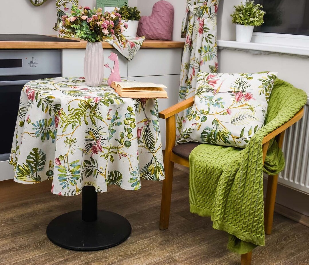 Tropical Tablecloth Monstera Tablecloth Round Tablecloth - Etsy