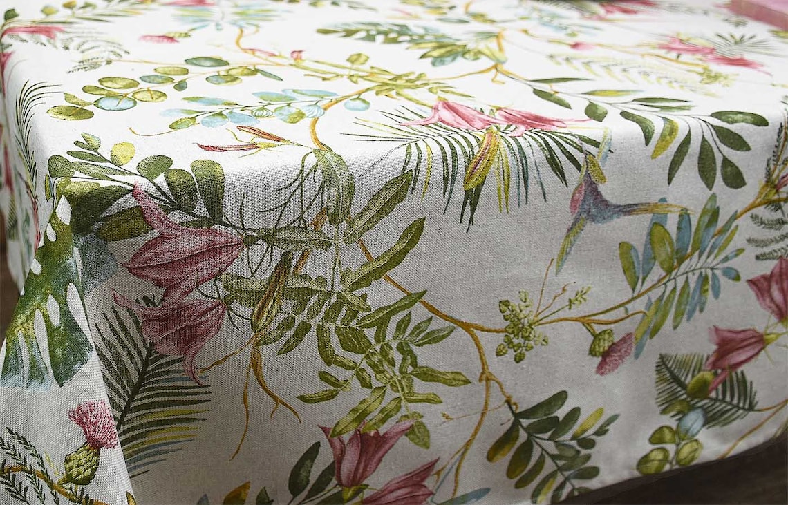 Tropical Tablecloth Monstera Tablecloth Round Tablecloth - Etsy