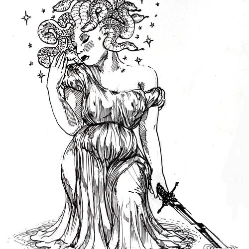 Gorgon Medusa Articulated Paper Doll - Etsy