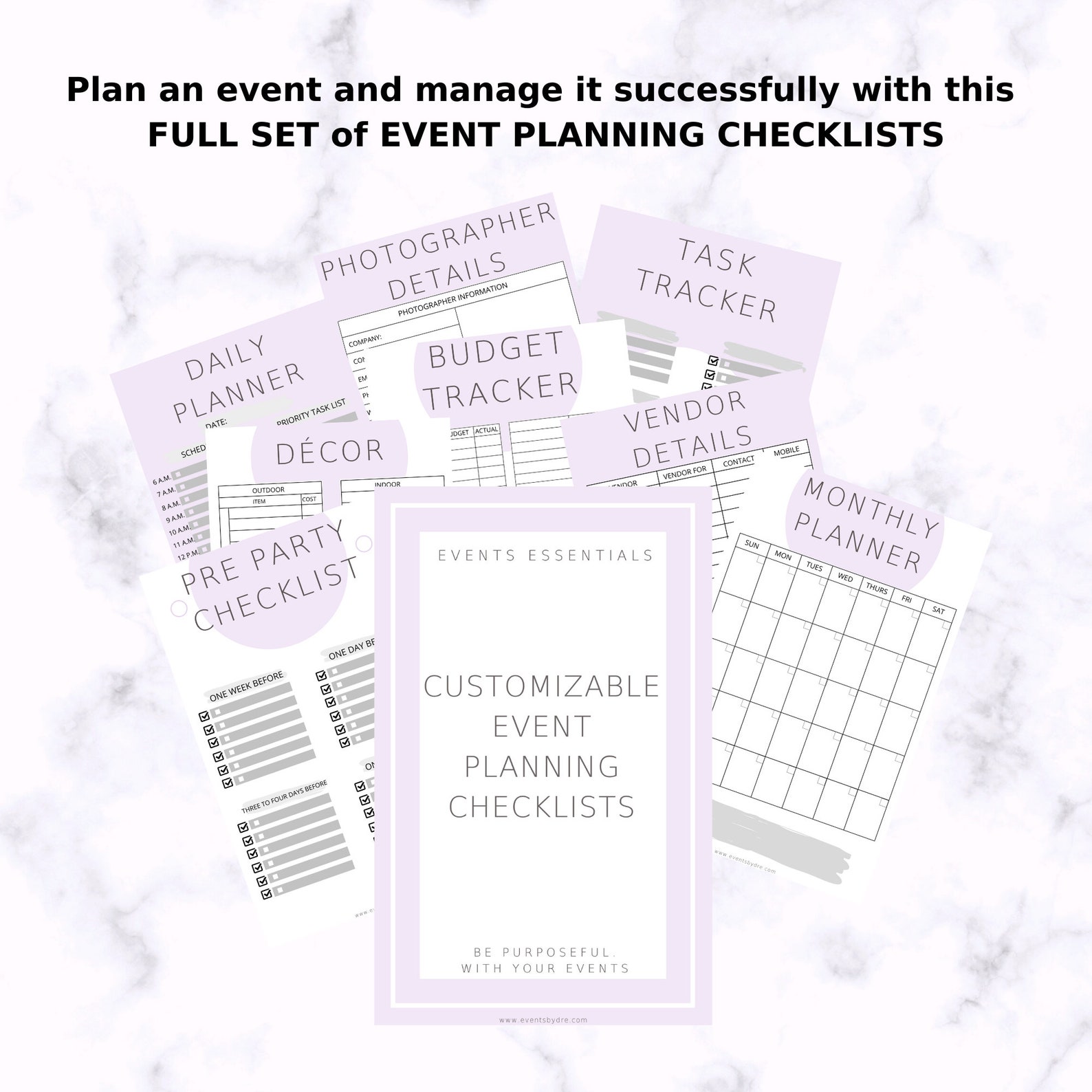 NEW EDITABLE Event Planner Template PDF Budget Tracker - Etsy