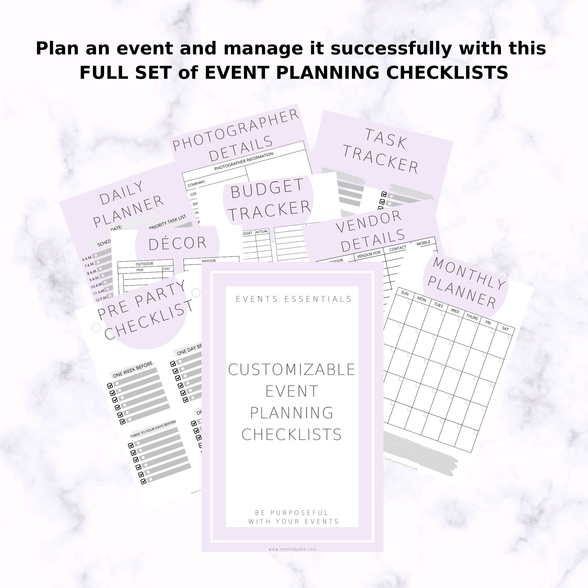 NEW** EDITABLE Event Planner Template PDF, Budget Tracker, Party ...