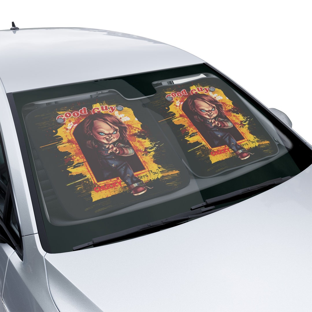 Chucky Car Sun Shade, 2 Piece Set, Chucky, Horror Sun Shade, Gift, Car ...