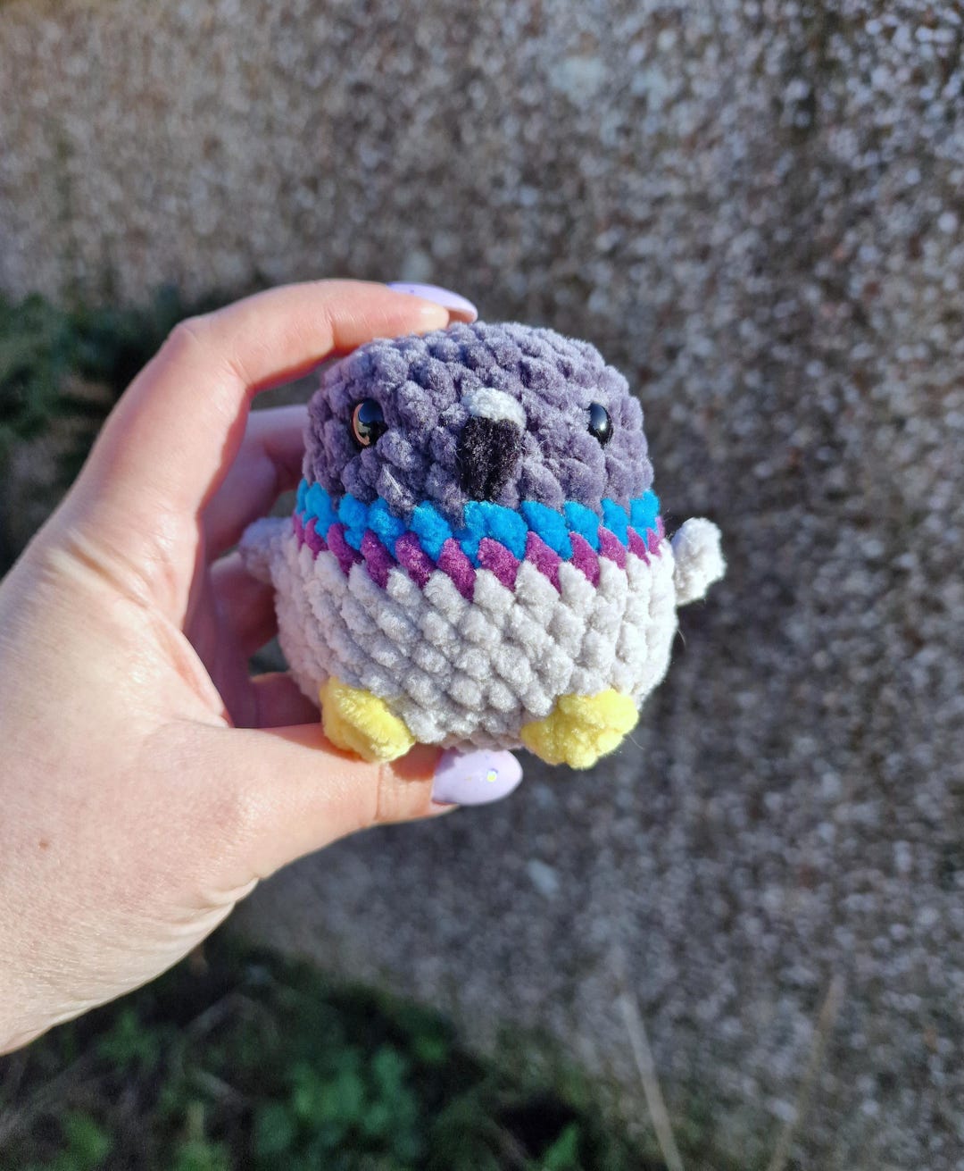 Handmade Chubby Pigeon Plushie – Soft Crochet City Bird Toy, UKCA Safe ...