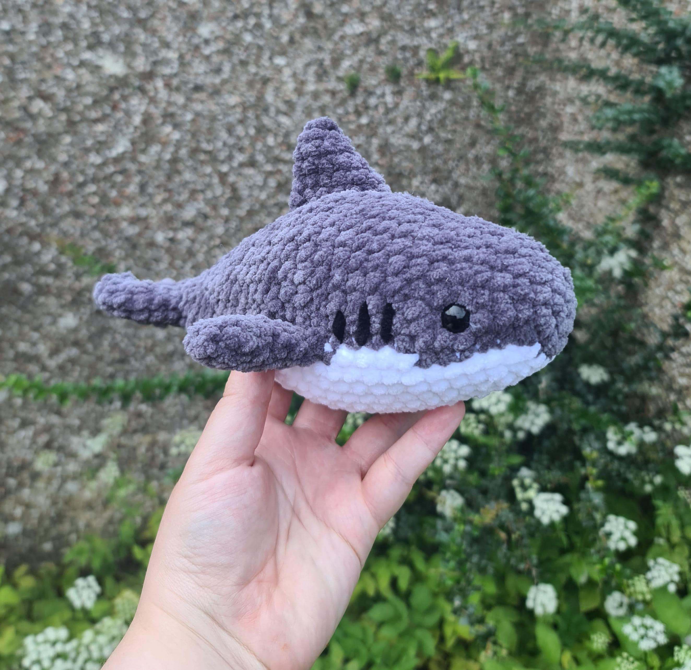 Cute Crochet Shark Cuddly Toy Ocean Plushie Gift for Kids and Adults ...