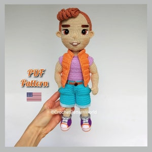 Alex Crochet Doll Boy Pattern Amigurumi Boy Men Pattern PDF - Etsy
