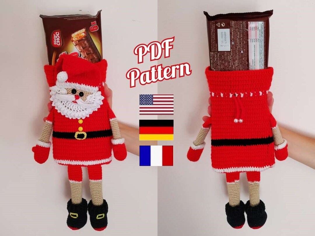 Christmas Santa Sack Pattern, Santa Bag Crochet Pattern, Xmas Gift Bag ...