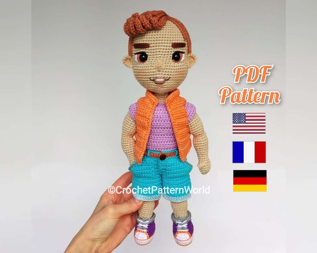 Alex Crochet Doll Boy Pattern Amigurumi Boy Men Pattern PDF - Etsy