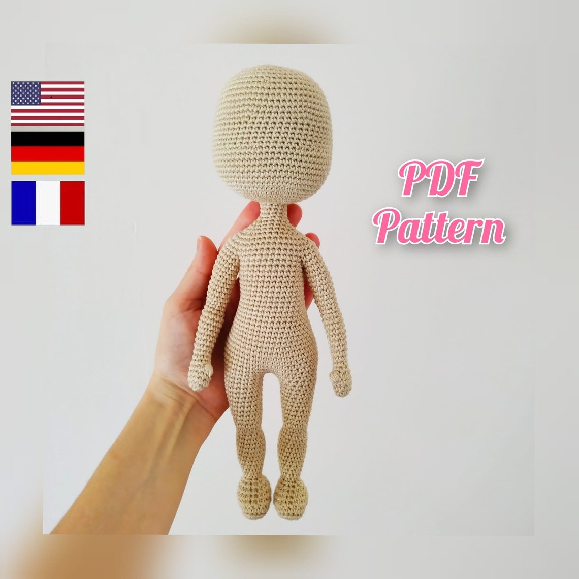 Crochet Doll Pattern Basic Doll Body Patterns Amigurumi Doll | Etsy