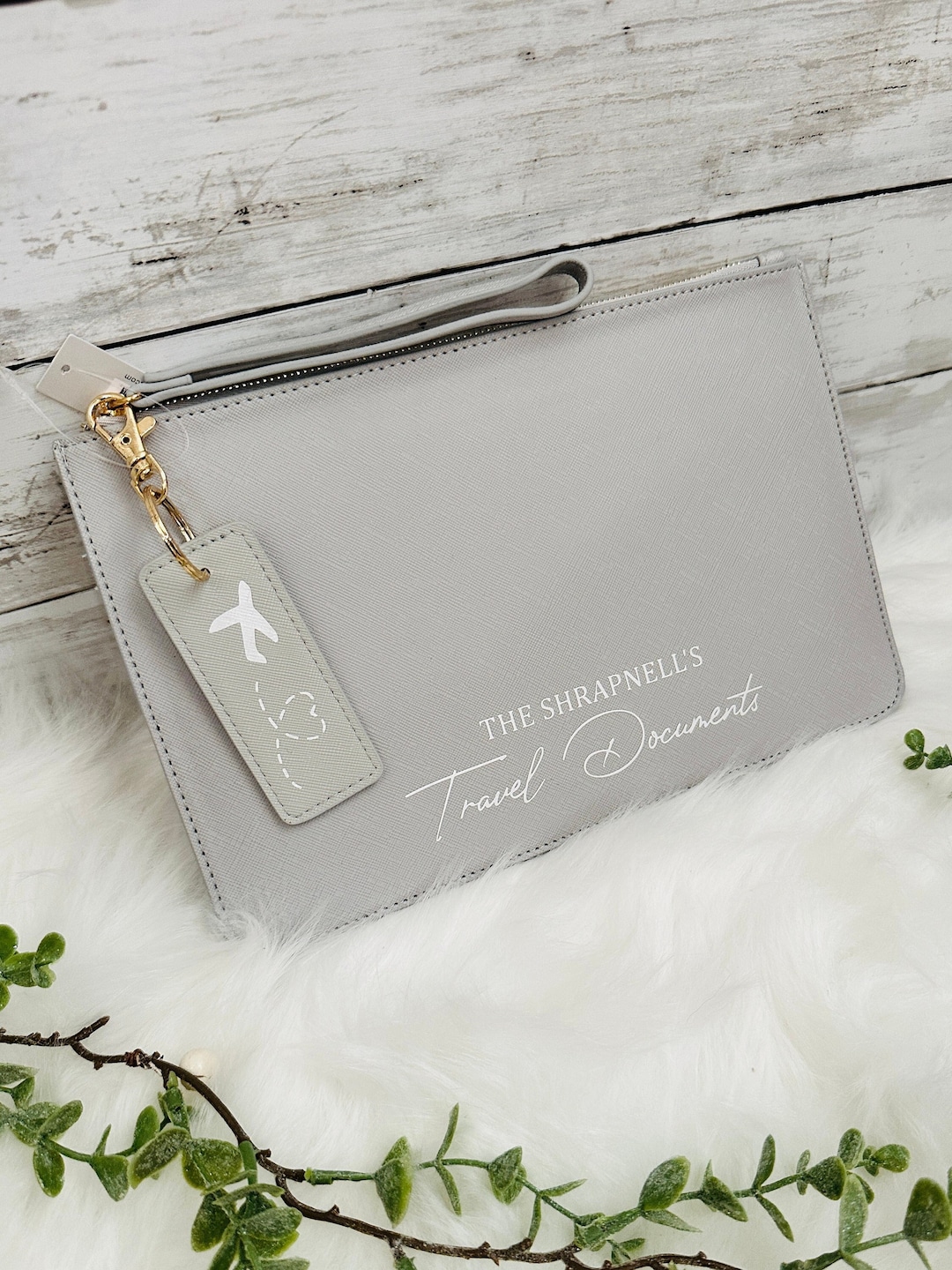 Personalised Document Wallet Travel Passport Holder Clutch & Plane ...