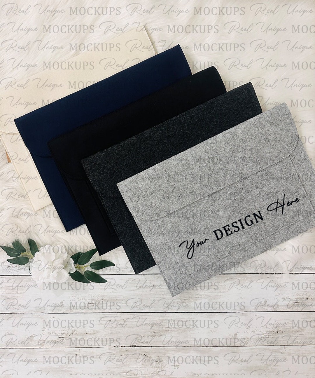 Felt Document Wallet Mockup Laptop Slip Mockups Bagbase Portfolio ...