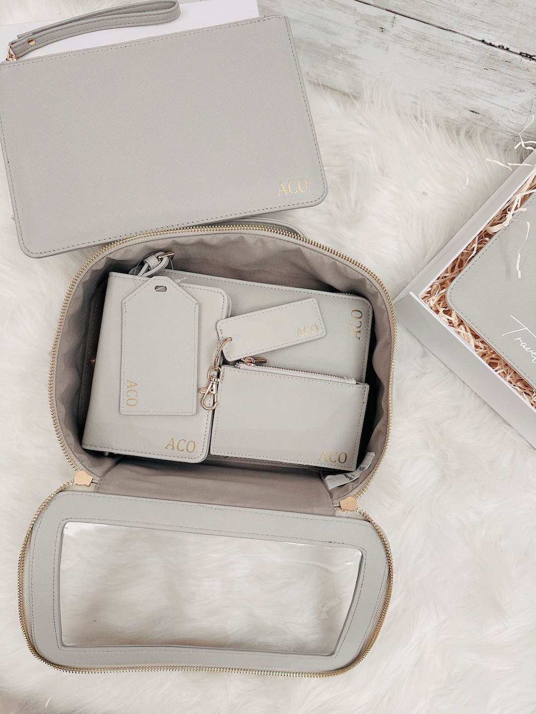 Personalised Luxury Travel Gift Set, Gift for Her, Passport Holder ...