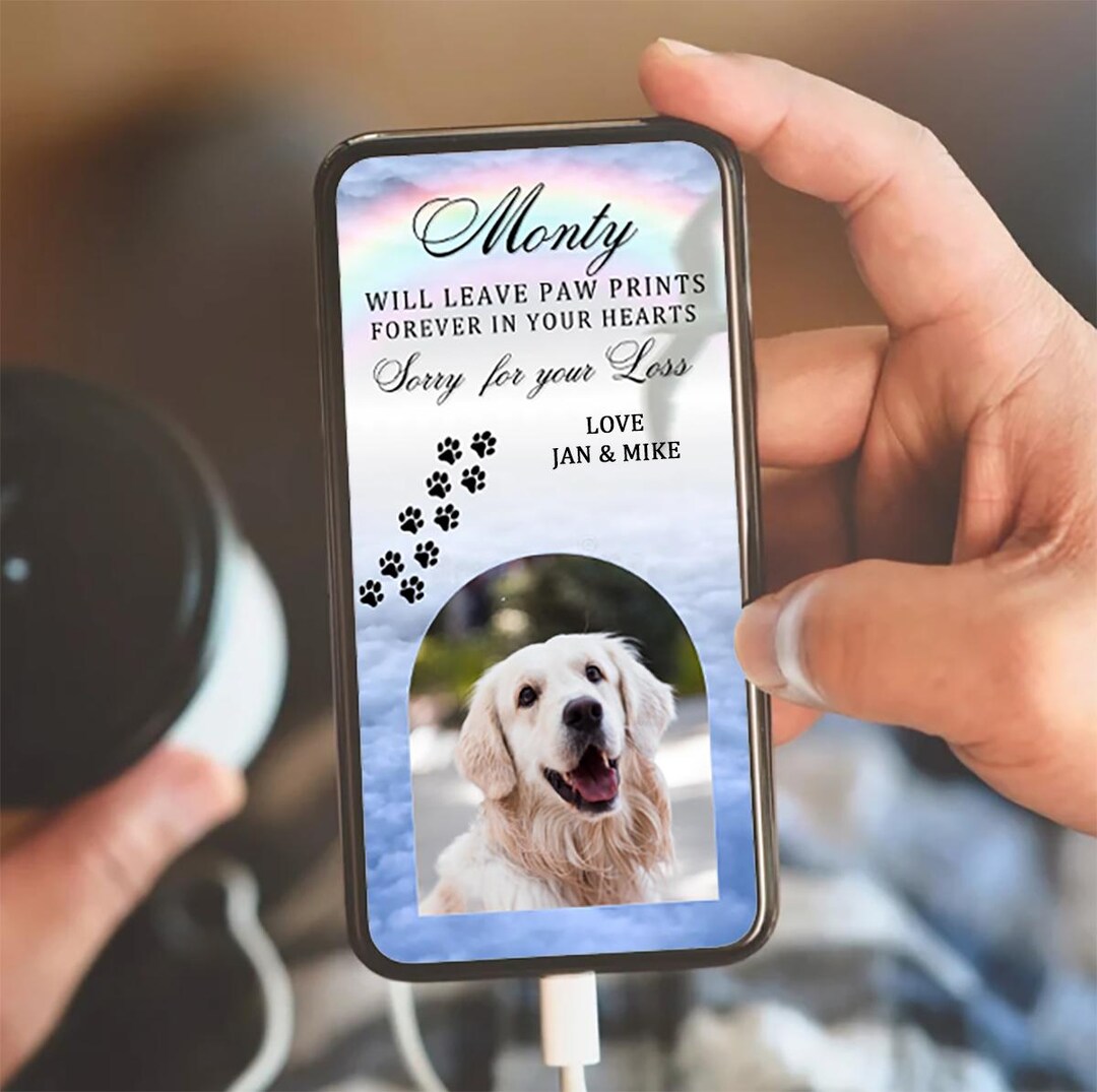 Pet Sympathy E-card, Pet Sympathy Virtual Card, Pet Loss Gift, Dog Loss ...