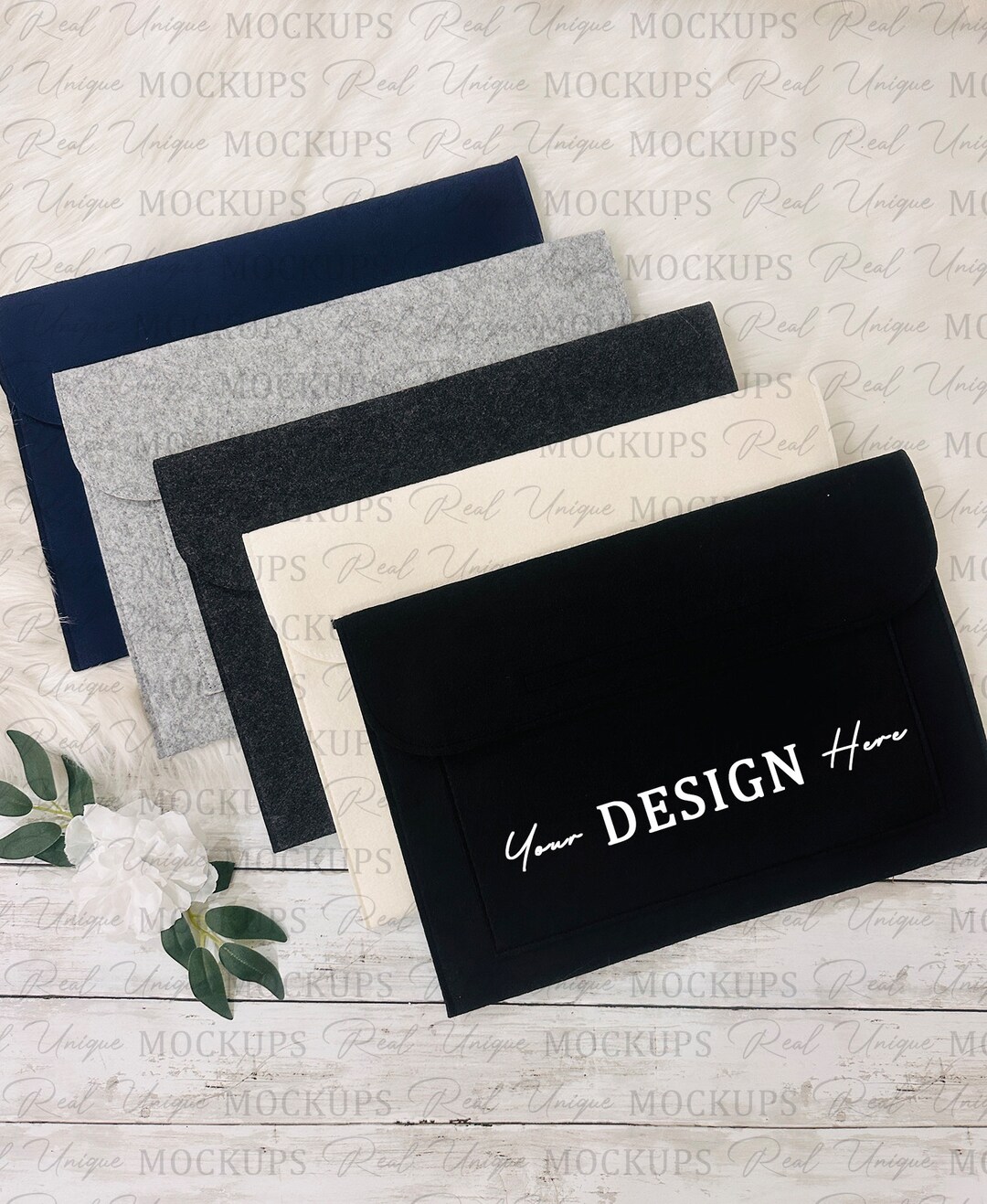Felt Document Wallet Mockup Laptop Slip Mockups Bagbase Portfolio ...