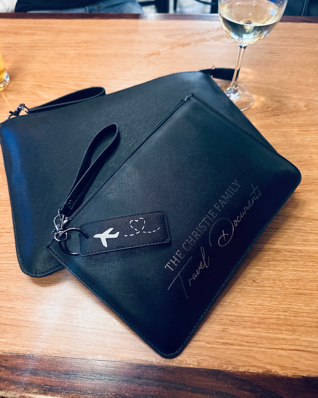 Personalised A4 / A5 Document Wallet Travel Passport Holder Clutch ...