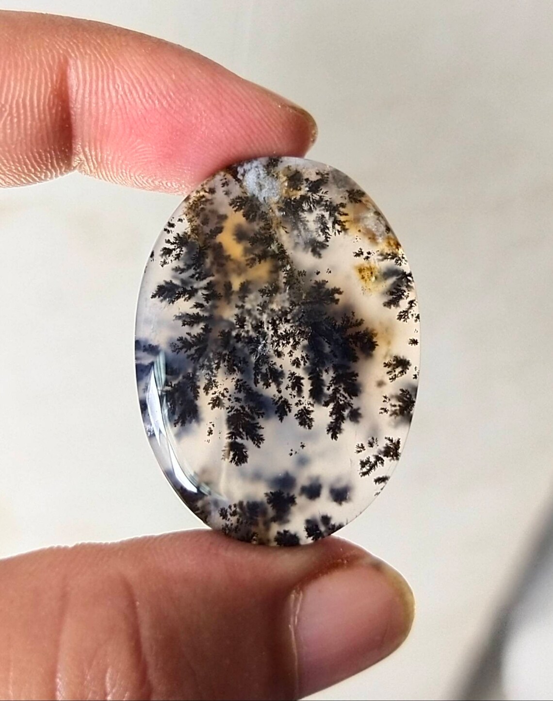 36x26mm47.40cts Dendritic Moss Agate Cabochons....k2332 | Etsy