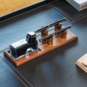 Handcrafted Wood Pen & Ink Stand: Desk Organizer, Collector Gift - Etsy