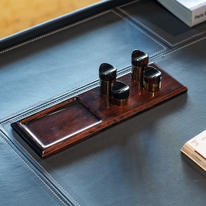 Handcrafted Wood Pen & Ink Stand: Desk Organizer, Collector Gift - Etsy