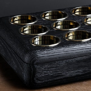 Black Oak Wooden Watch Box, Birthday Gift Watch Cabinet, Luxury Watch ...