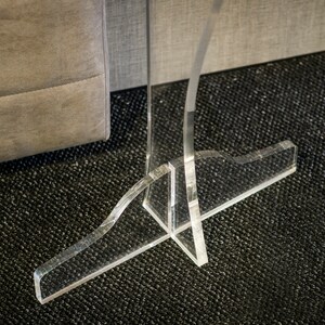 Plexiglass & Massive Walnut Coat Rack Standing, Unique Valet Stand ...