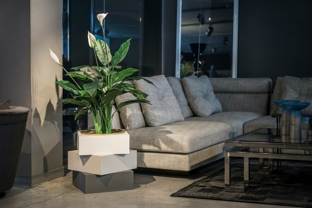 Lacquered MDF Flowerpot: Modern Indoor Planter Pod - White, Beige, Gray ...