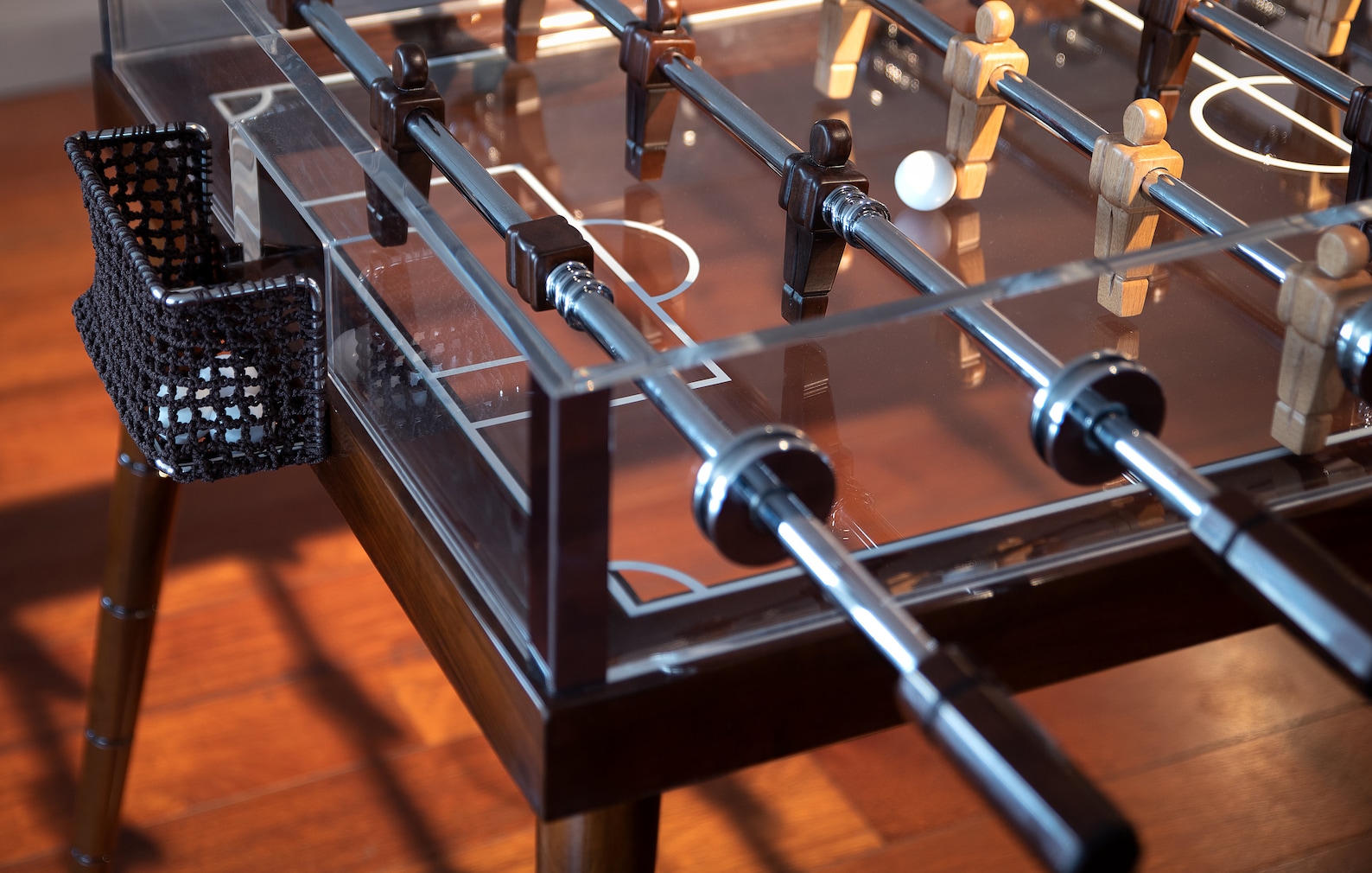 Handmade Walnut & Plexiglass Foosball Table: Luxury Home Decor - Etsy