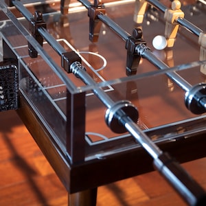 Handmade Walnut & Plexiglass Foosball Table: Luxury Home Decor - Etsy