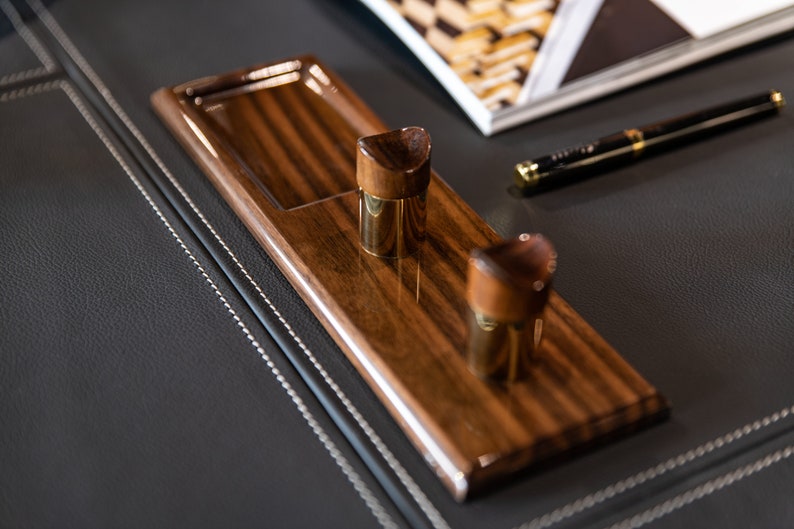 Wood Fountain Pen Rest With Ink Division: Desk Organizer - Etsy