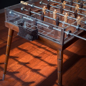 Handmade Walnut & Plexiglass Foosball Table: Luxury Home Decor - Etsy