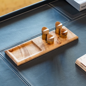 Handcrafted Wood Pen & Ink Stand: Desk Organizer, Collector Gift - Etsy