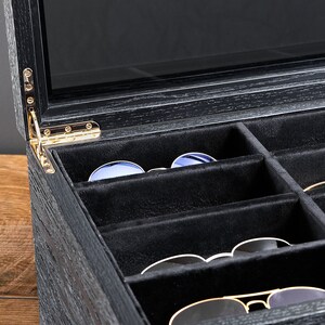 Handmade Wooden Eyeglasses Box, Eyeglass Display Case, Eyeglass Holder ...