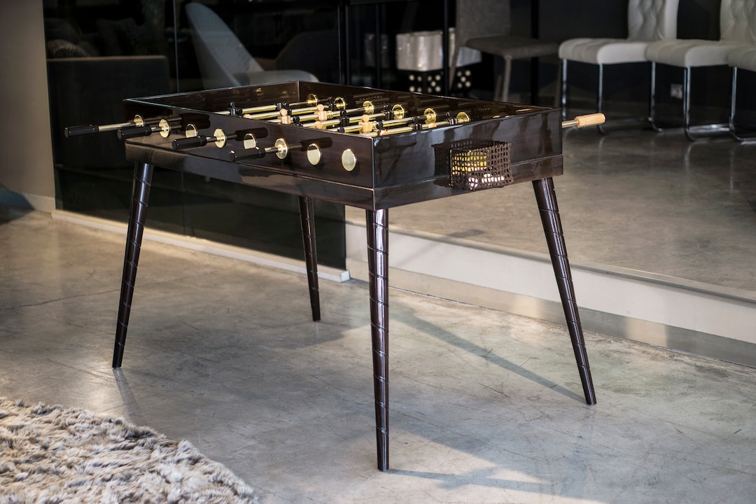 Handmade Eucalyptus Foosball Table: Solid Walnut & Oak Players - Etsy