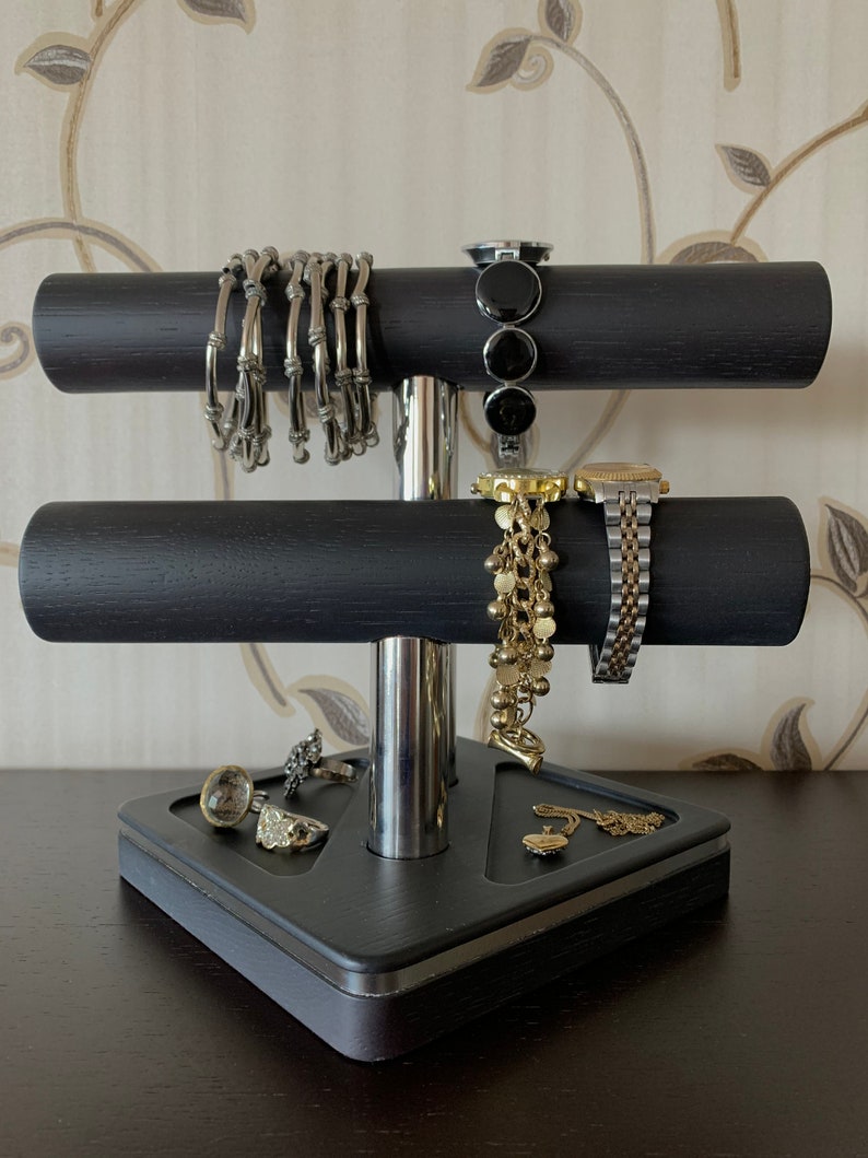 Luxury Wooden Jewelry Stand Bracelet Display Holder T-bar | Etsy