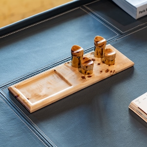 Handcrafted Wood Pen & Ink Stand: Desk Organizer, Collector Gift - Etsy