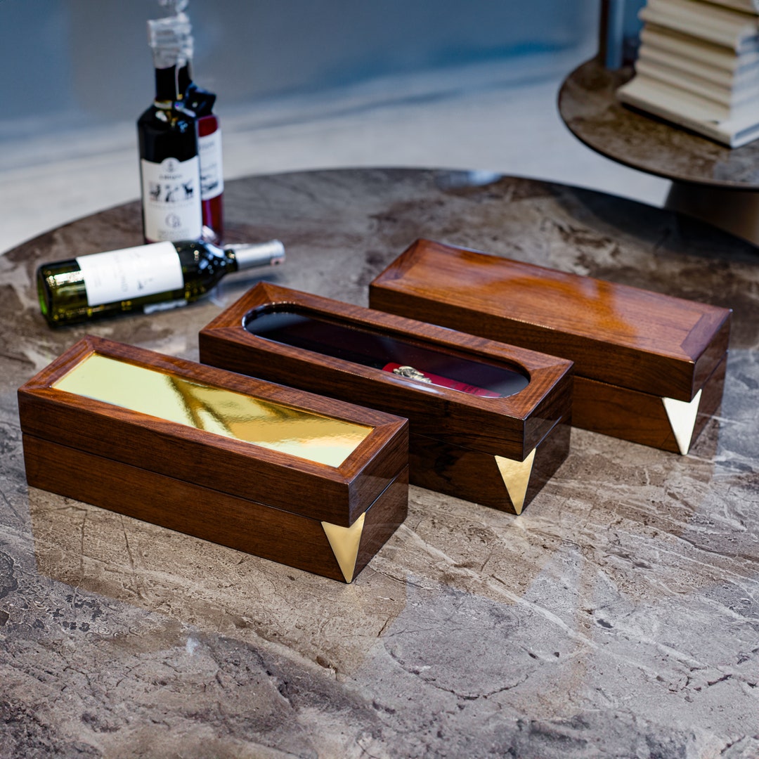 Engravable Walnut Wine Box, Merlot Nubuck Interior - Etsy